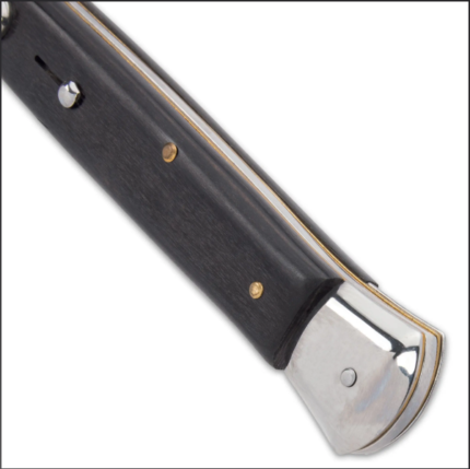 Automatic Italian Black Stiletto Knife - Stainless Steel Blade, Acrylic ...