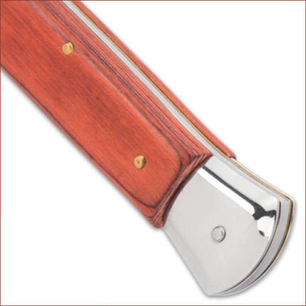 Automatic Italian Wooden Stiletto - Stainless Steel Blade, Wooden ...