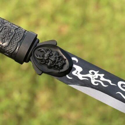 Samurai Swords Hand Forged Katana Dragon Handle Japanese Sword Black ...