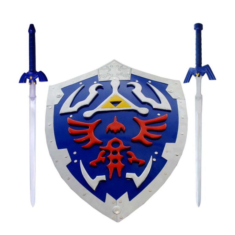 Link Master Shield With 2 Swords - SwordsKingdom