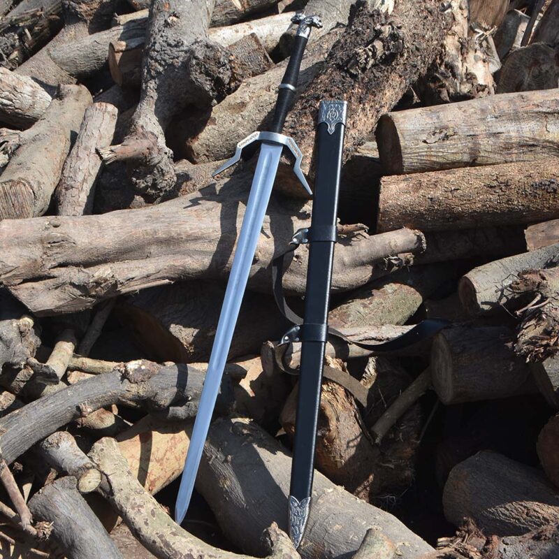 The Witcher Steel Sword of Geralt of Rivia With Scabbard - SwordsKingdom