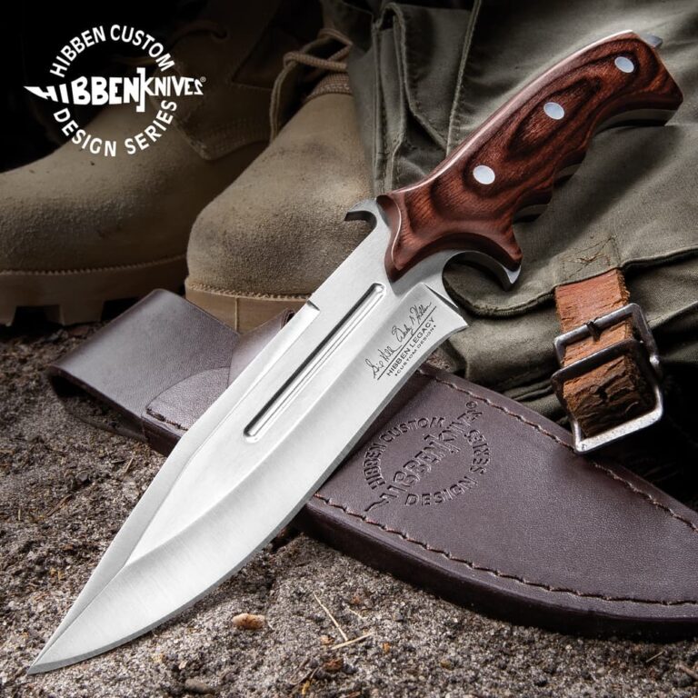 Hibben Combat Fighter Knife II - SS Blade, Trigger Grip Tactical ...