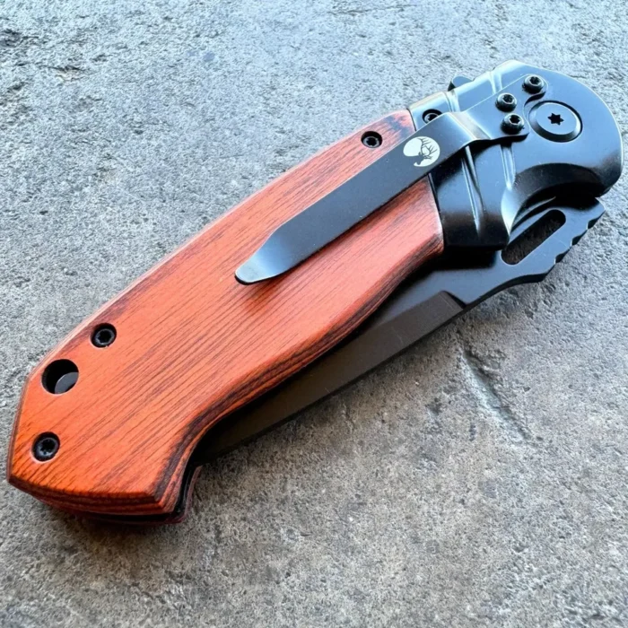 Trump 2024 Elk Ridge Wood Spring Assisted Folding Knife - SwordsKingdom